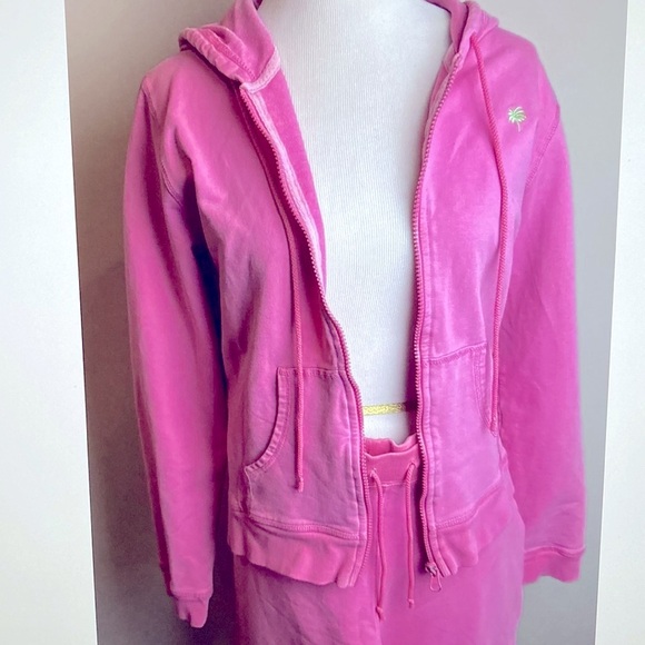 Lilly Pulitzer | Jackets & Coats | Lilly Pulitzer Pink Zip Front Track ...